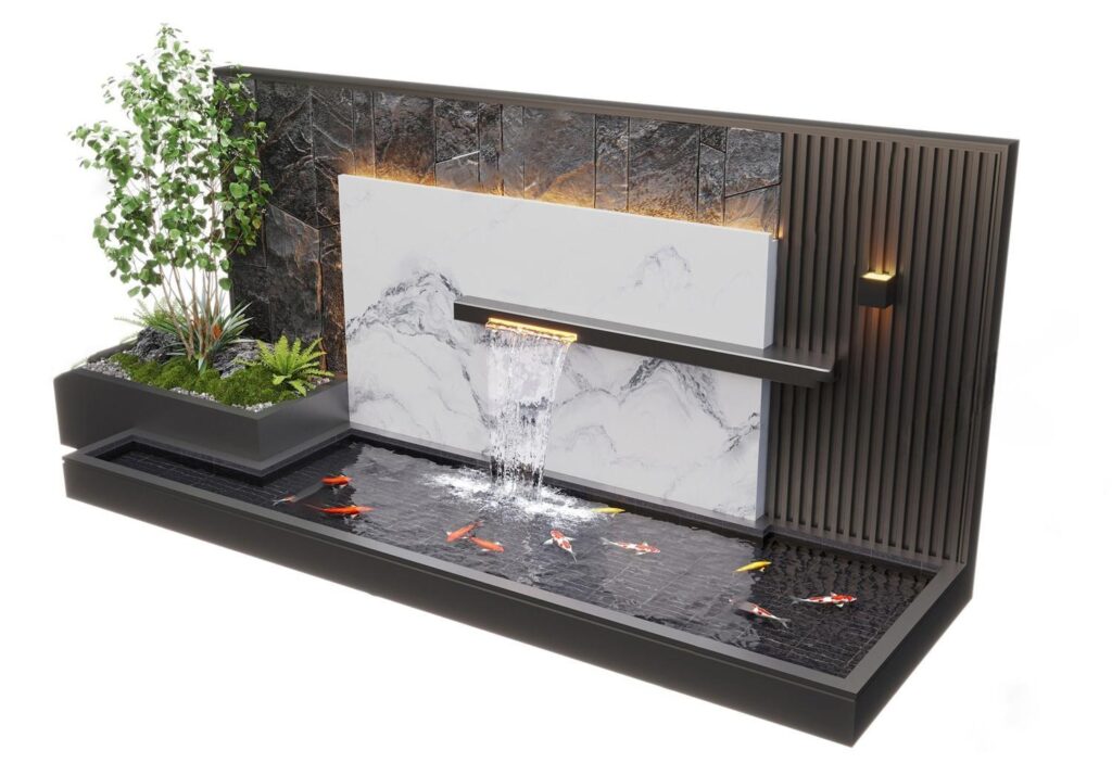 Water Walls & Fountains SKP SketchUp Models Download - 45 Sets|IDSU3008 ...