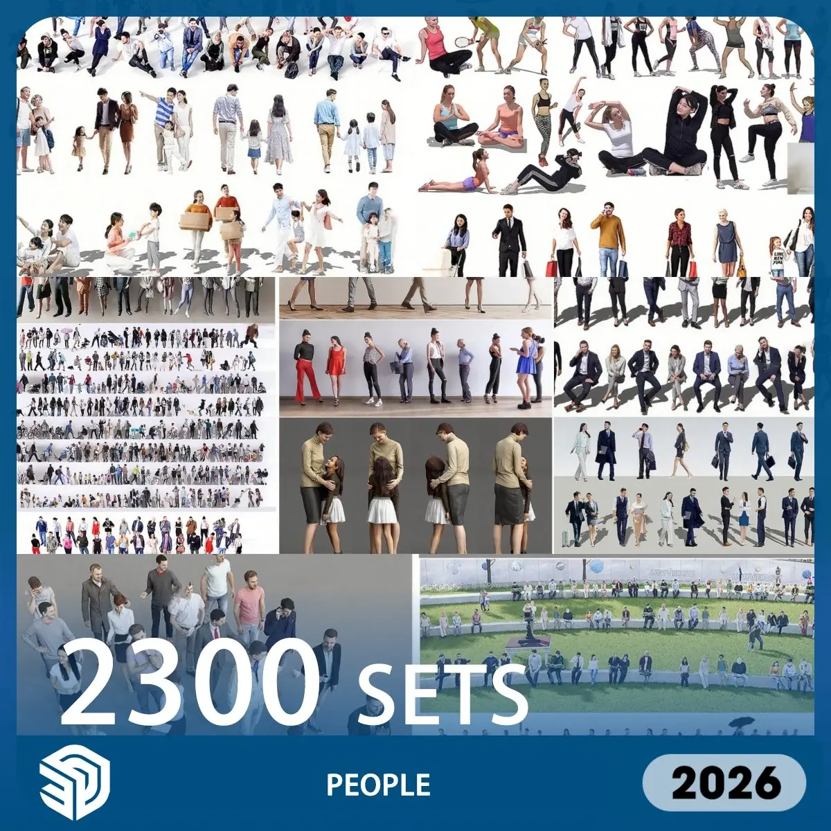 People SKP SketchUp Models Download- 2000+Sets| IDSU071 - 3D Model ...