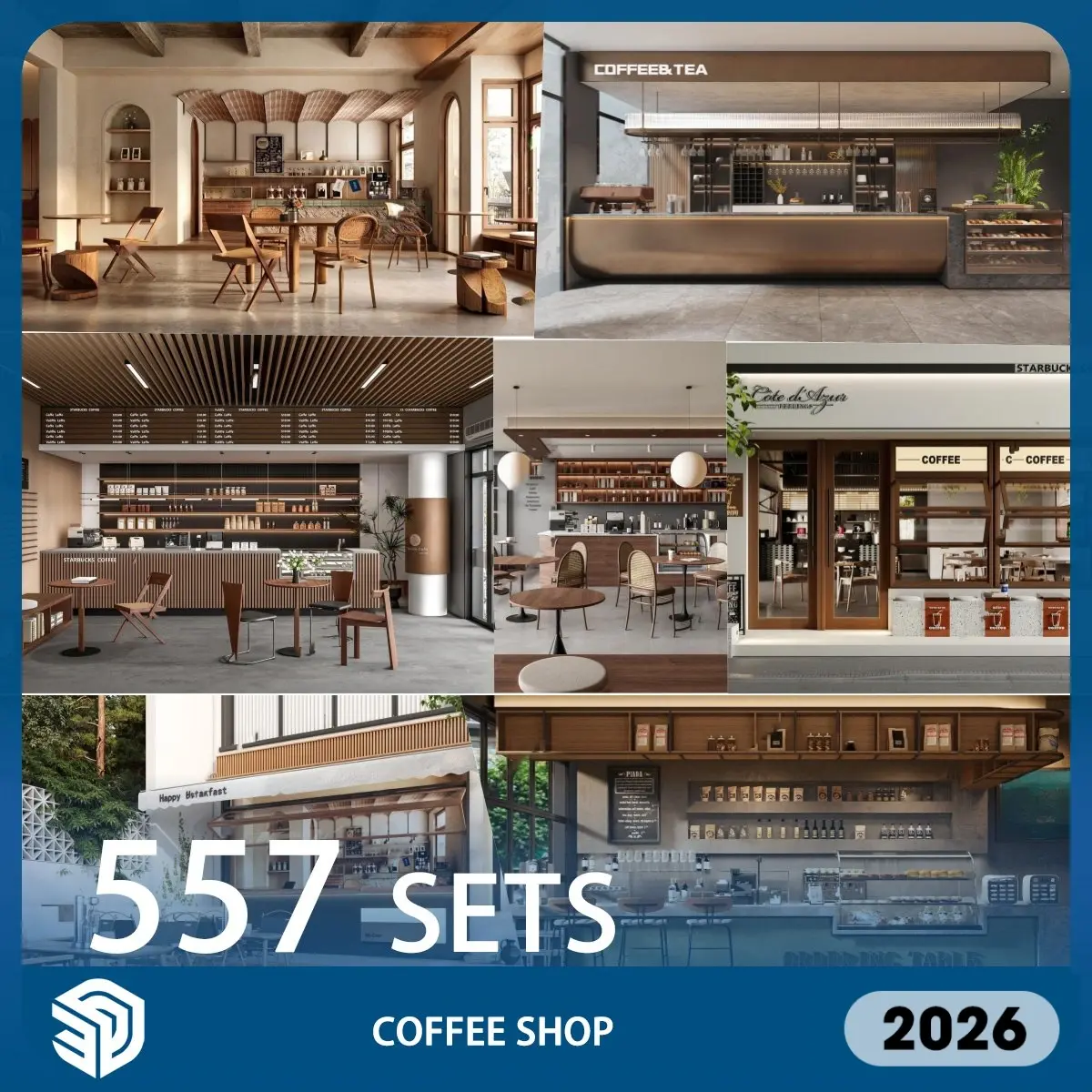 Coffee Shop Skp Download SketchUp Models - 557 Sets | IDSU2977 - 3D ...