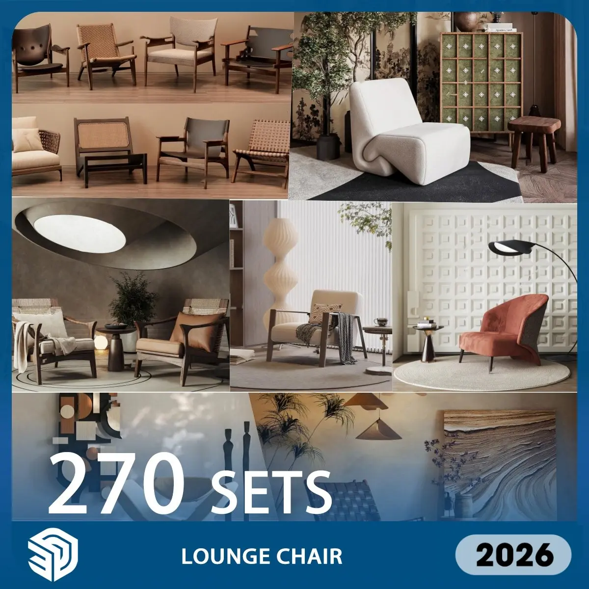 Lounge Chair Skp SketchUp Models Download - 270 Sets | IDSU3105 - 3D ...