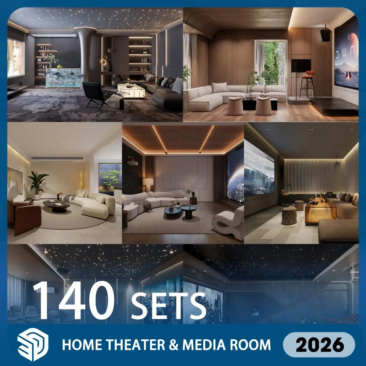 Home Theater skp & Media Room SketchUp Models Skp Download - 140 Sets ...