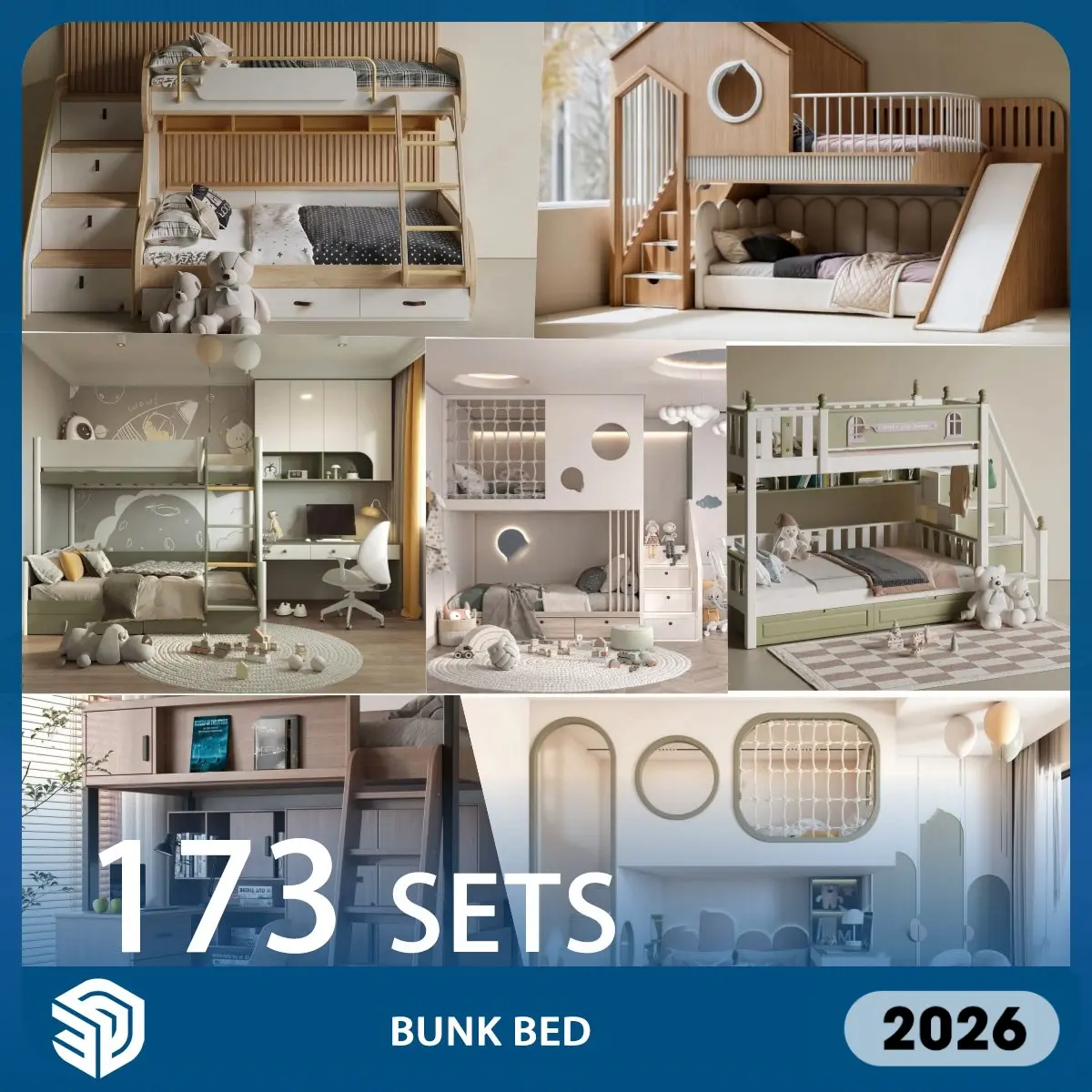 Bunk Bed skp SketchUp Models Skp Download - 173 Sets| IDSU3165 - 3D ...