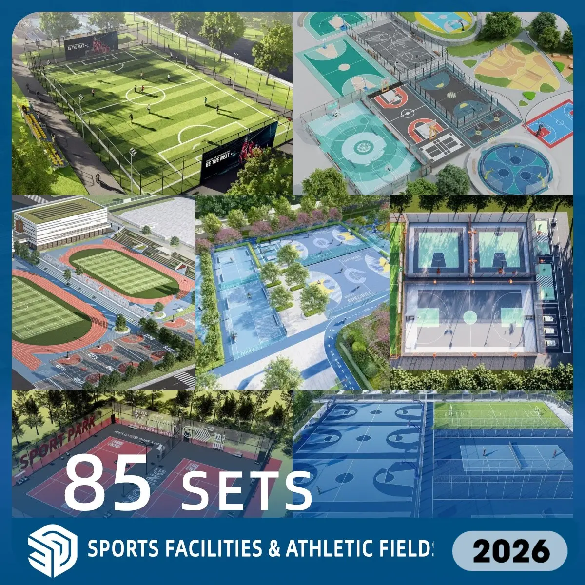 Sports Facilities & Athletic Fields SketchUp SKP Models Download - 85 ...