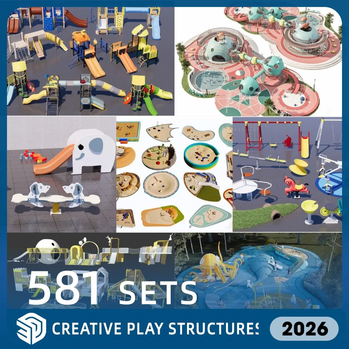 Creative Play Structures SKP SketchUp Models Download- 581 Sets ...